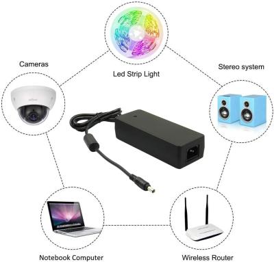 China Adaptador de energía de conmutación de conexión de escritorio 100W AC personalizado para tiras LED en venta
