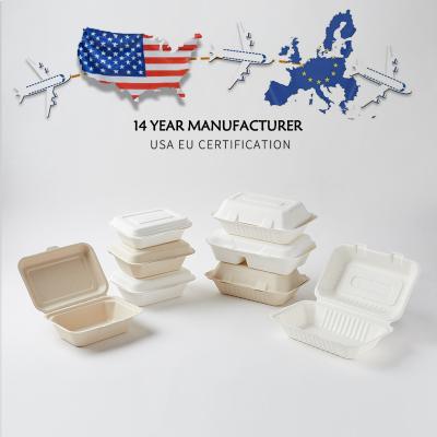 중국 Biodegradable Within 90 Days Customized Size Disposable Pulp Burger Box for Fast Food 판매용