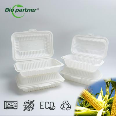 Κίνα Restaurant Clamshell Food Container with Corn Starch Material and To Go Lunch Boxes προς πώληση