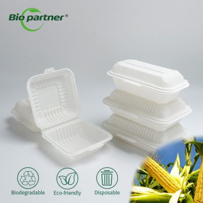 중국 Customized Logo Acceptable Eco-Friendly Cornstarch Plastic PP Takeaway Burger Box 판매용
