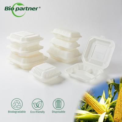 중국 Convenient Togo Boxes 3 Compartment Clamshell Take Away Container for Food Packaging 판매용