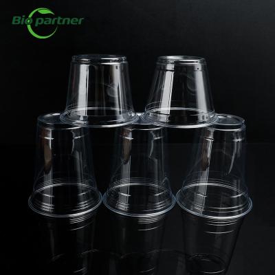 중국 Home Restaurant Bar Hotel Wedding Clear Plastic Drinking Cups with Lids 9oz 16oz 판매용