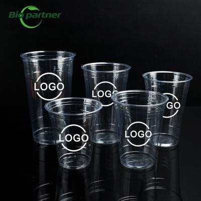 중국 Custom Logo Printed 14oz PET Disposable Dessert Cocktail Cups for Party and Iced Coffee 판매용