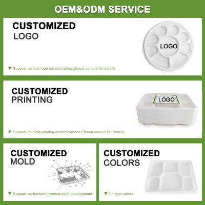 Chine Customized Logo White Cornstarch Dinnerware for Party Wedding in Customized Color à vendre