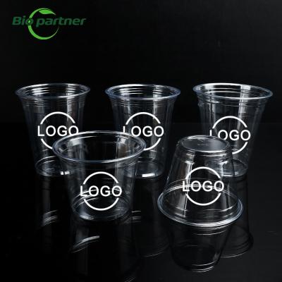 중국 Transparent Smoothies Juice Parfait PET Cup for Take Away Capacity 9/10/12/16/20/24/32oz 판매용