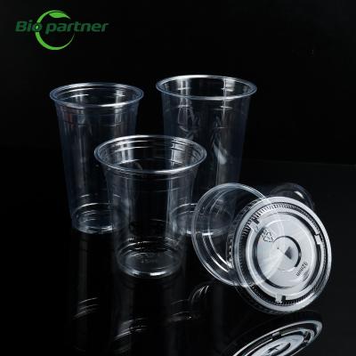 중국 Home Restaurant Bar Hotel Wedding 12oz Pet Plastic Dessert Cups with Dome Flat Lid 판매용