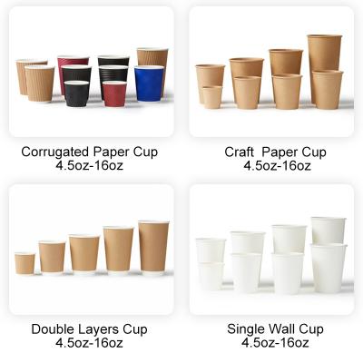 중국 Super Markets Promotions Custom Logo Disposable Coffee Cup with Water Based Coating 판매용