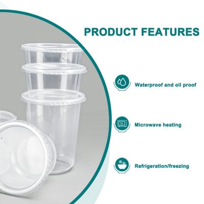 중국 Disposable Deli Cups With Lids Fruit Soup Meal Prep PLA PP PET Dessert Boxes for Events 판매용