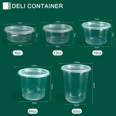 중국 Disposable Deli Cups With Lids Fruit Soup Meal Prep PLA PP PET Dessert Boxes for Events 판매용