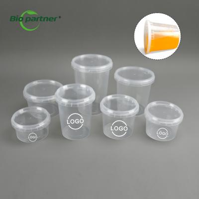 Κίνα Disposable Deli Soup Cup Storage with Round Clear Restaurant To Go Plastic Packaging προς πώληση