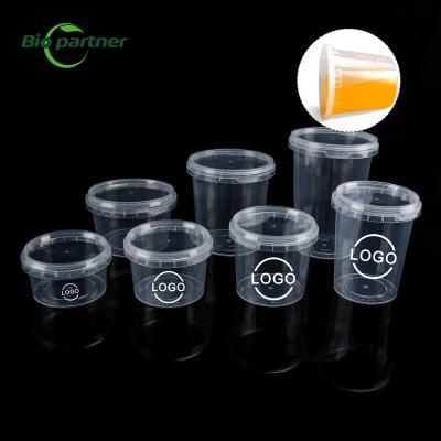 중국 Eco-friendly Custom Print Disposable Plastic Clear Deli Food Cup Container With Lids 판매용