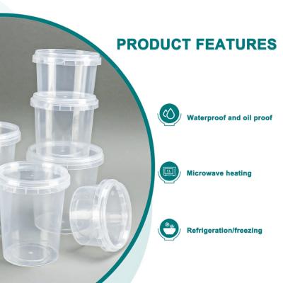 중국 Eco-friendly Custom Print Disposable Plastic Clear Deli Food Cup Container With Lids 판매용
