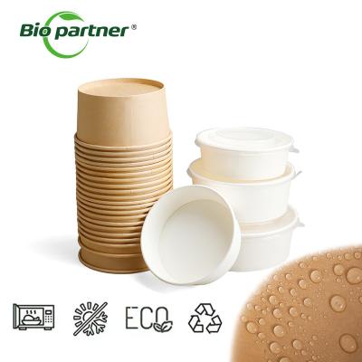 Chine Disposable Environment-friendly Kraft Paper Soup Bowls Rectangle Takeaway Boxes à vendre