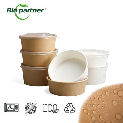 Chine Disposable Biodegradable Kraft Paper Food Container for Hot Soup Sandwich Salad à vendre