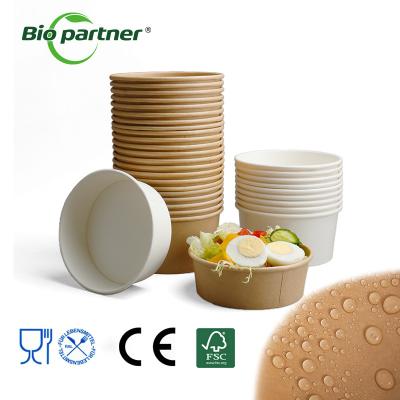 중국 Home Hotel Restaurant Wedding Party Disposable Take Away Salad Bowl Kraft Paper Bowl with Lid 판매용