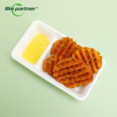 Chine Bagasse Snack Box Tray Eco-Friendly Disposable Food Container for Hot Dogs and Nachos à vendre