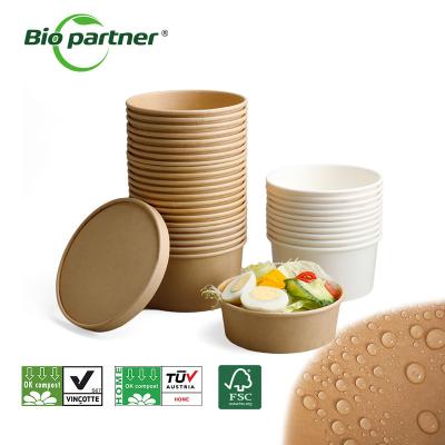 Chine Eco-friendly 500ml Food Grade Paper Soup Bowl With Paper Lid for Food Packaging à vendre