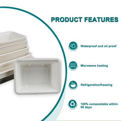 Chine Sugarcane Bagasse French Fries Chicken Popcorn Boxes for Hot Dog Catering à vendre