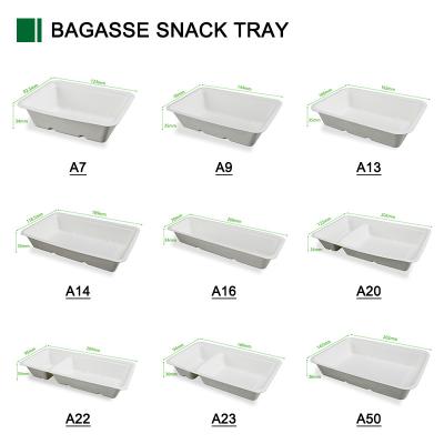 Chine Sugarcane Bagasse French Fries Chicken Popcorn Boxes for Hot Dog Catering à vendre