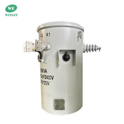 중국 25Kva 단일 단계 전구 장착 분배 트랜스포머 오일 100Hz 4160V ~ 120V 판매용