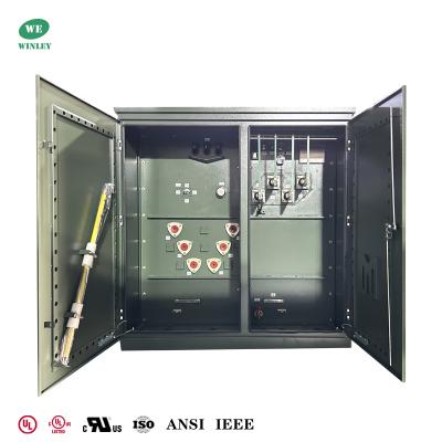 UL 인증 3750 kVA 3단계 패드 장착 분배 트랜스포머 12470V ~ 480V ANSI IEEE DOE 2016 표준