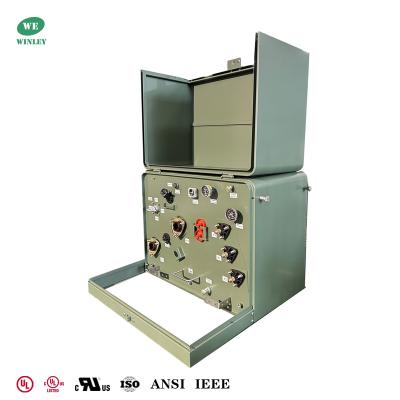 China UL/cUL Listado 167Kva Transformador de fase única montado en una almohadilla líquido llenado de 12470V a 240V Cumple con la norma DOE 2016 en venta