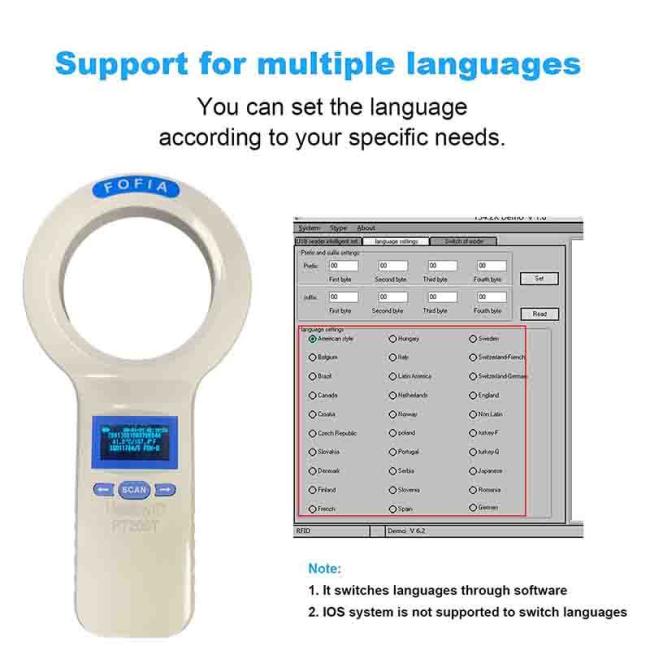 PT203 RFID and Temperature Reader in use