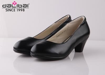Cina Slittamento superiore del tacco a zeppa del microfiber sulle scarpe di vestito di cuoio con le scarpe di lavoro delle sole donne dell'unità di elaborazione in vendita