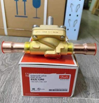 China Danfoss EVR 20 válvula de solenoide 1/4 en 655 psig Cuerpo de latón en venta