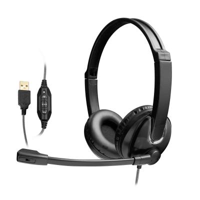 China Auriculares atadas con alambre auriculares del juego de la cancelación de ruido del enchufe del negocio USB en venta
