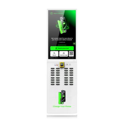 China High-Capacity 32 Slots Touch Screen Portable Cell Phone Charging Station 180W Power LI-Polymer Battery Fast Charging USB Rental for sale