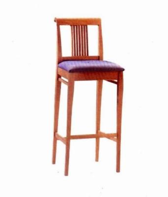 China Taburetes de bar antiguos del hotel del amortiguador del cuadrado de madera de roble con la parte posterior redonda en venta