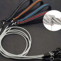 Quality Comfortable Soft Padded 4FT Pet Leash Metal Anti Chew Leash Strong Anti Bite for sale