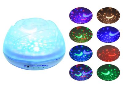 中国 バラのつぼみの花360度のロマンチックな空の月の星のローズ夜軽い回転夜ランプ 販売のため