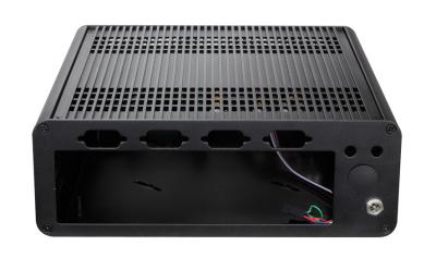 China Zwarte Lichte Stille van de Gevallen mini-Itx van de Aluminiumcomputer Stofvrije Horizontaal Te koop