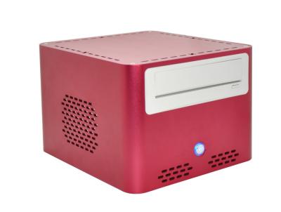 Cina Il computer di alluminio alla moda di ITX riveste il supporto rosso nero 3,5