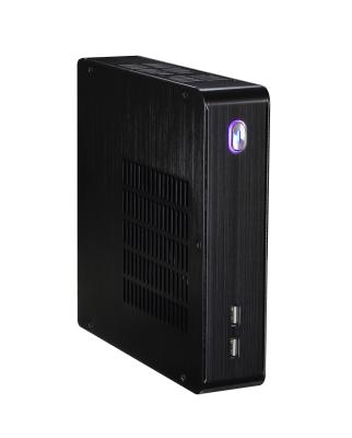 Cina Le casse di alluminio da tavolino verticali del computer, sostengono 2,5 dischi rigidi, caso di ITX dell'adattatore di 12V 5A mini in vendita