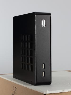 Китай Чернота случая компьютера ITX текстуры Wiredrawing миниая горизонтальная/вертикаль для настольного компьютера продается