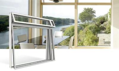 Fluorocarbon Spray Aluminum Upper Hung Window for Custom Glass Requirement Needs