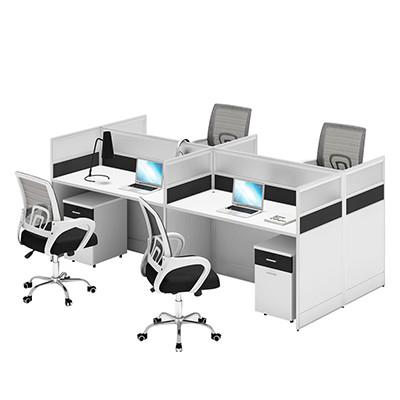 Cina Modernità nei mobili da ufficio Quattro scrivania e sedia combinate per un luogo di lavoro semplice in vendita