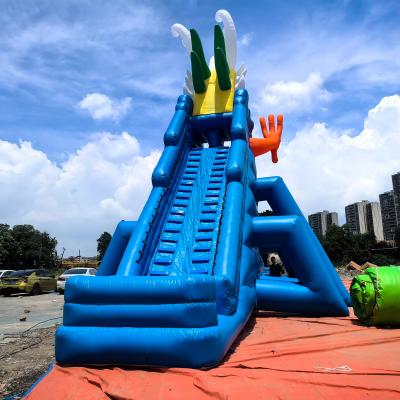 China Inflatable Water Slide High Long Slide Dragon Model with Thick Pvc Good Quality Plus Water Pool for Kids Outdoor Playground for sale