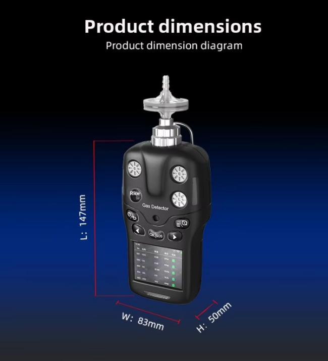 MS400S Portable Multi Gas Detector for Petroleum Chemical Industries Intelligent Identification Customizable Sensor Options