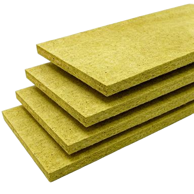 Rock fiber panel technical diagram showing construction application