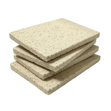 Interior wall decorative rock fiber panel with inorganic coating finish