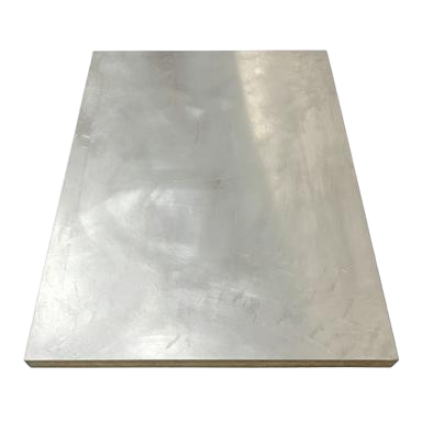 Interior wall decorative panel with aluminum skin and rock fiber substrate