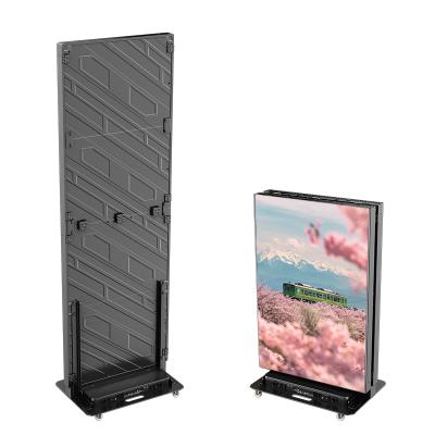 China GOB P1.2 P1.5 P1.8 P2.5 Indoor Foldable LED Poster Display with 2MM Pixels 1200cd/sqm Brightness and 640*1920mm Panel Size for sale