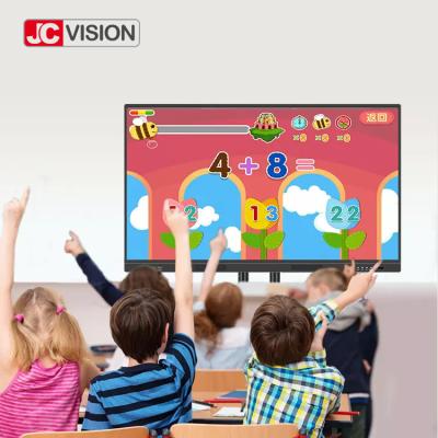 China JCVISION 65 - Display interativo Smartboard de 110 polegadas AG Vidro do templo Painel LCD de toque IR à venda