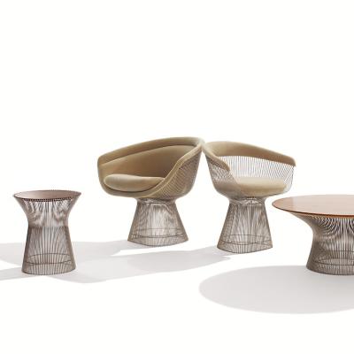 중국 중앙 워렌 Platner 섬유유리 팔 의자 - 세기 로비 철사 직물 좌석 판매용