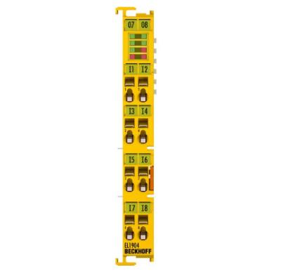 중국 벡호프 EL1904 EtherCAT 터미널, 4채널 디지털 입력, 24V DC, TwinSAFE 판매용