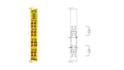 중국 벡호프 EL1904 EtherCAT 터미널, 4채널 디지털 입력, 24V DC, TwinSAFE 판매용
